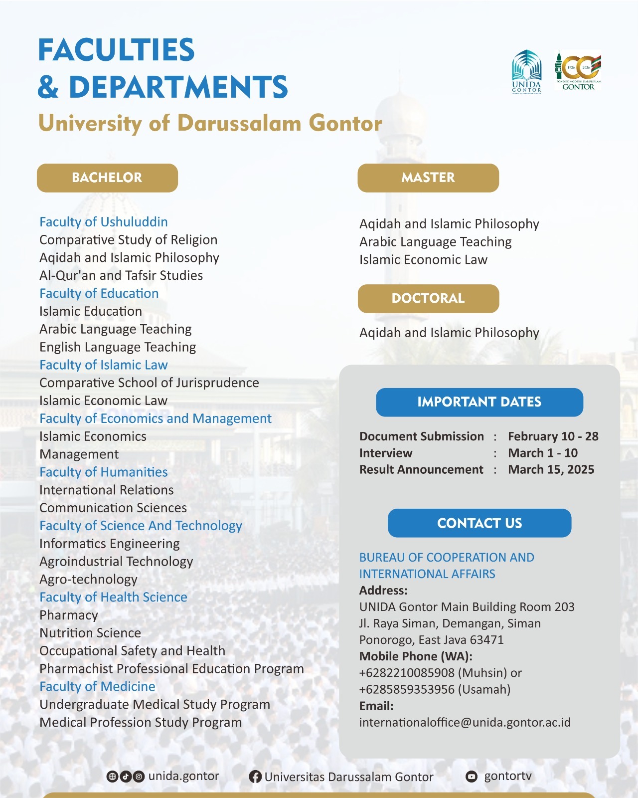 International – Universitas Darussalam Gontor